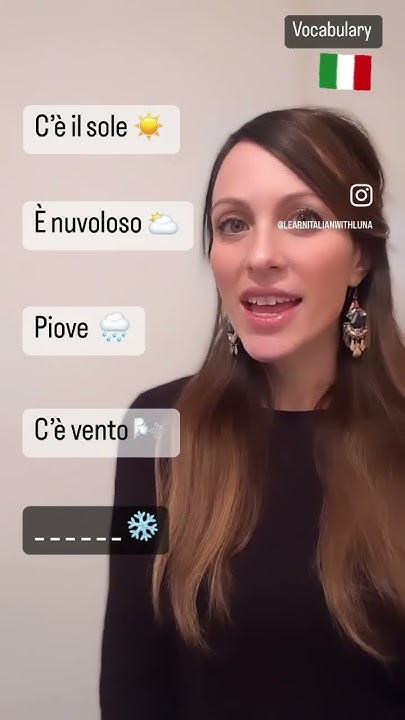 Com’è il tempo? How’s the weather? #learnitalian #italianlanguage # ...