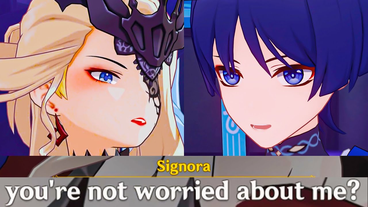 WANDERER Meets SIGNORA Cutscene Genshin Impact Archon Quest ...