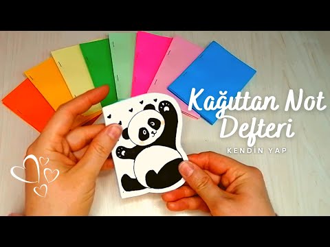 ORİGAMİ NOT DEFTERİ YAPIMI 📒🐼 KAĞITTAN NOT DEFTERİ YAPIMI