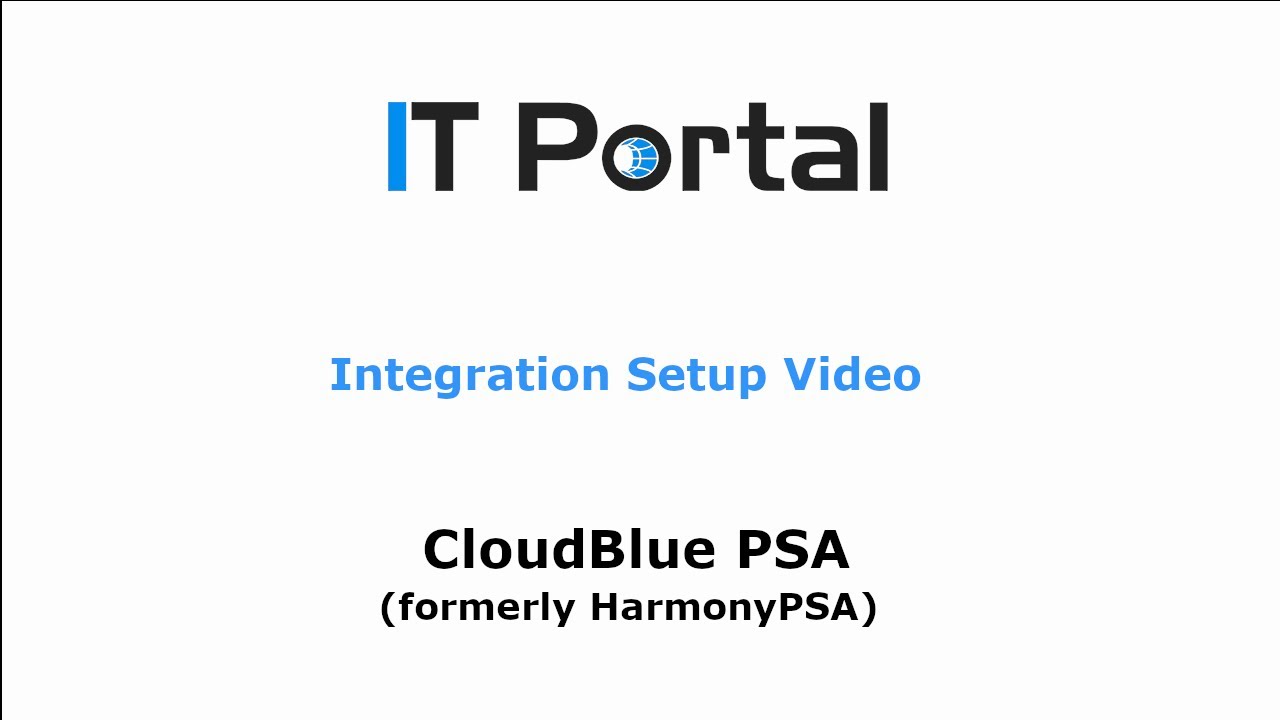 CloudBlue PSA Integration (Formerly HarmonyPSA) - YouTube