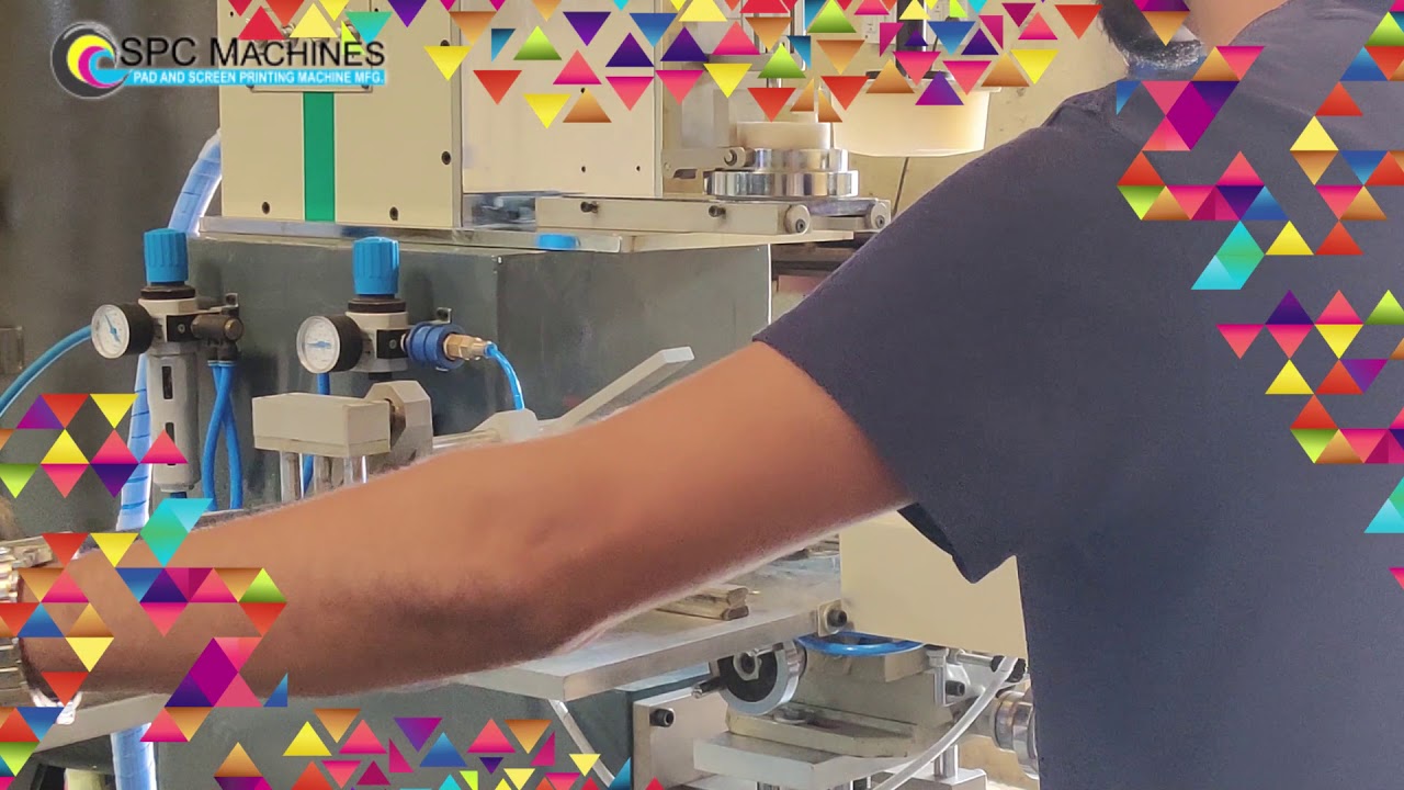 360 degree pad printing machine for rubber tube - YouTube