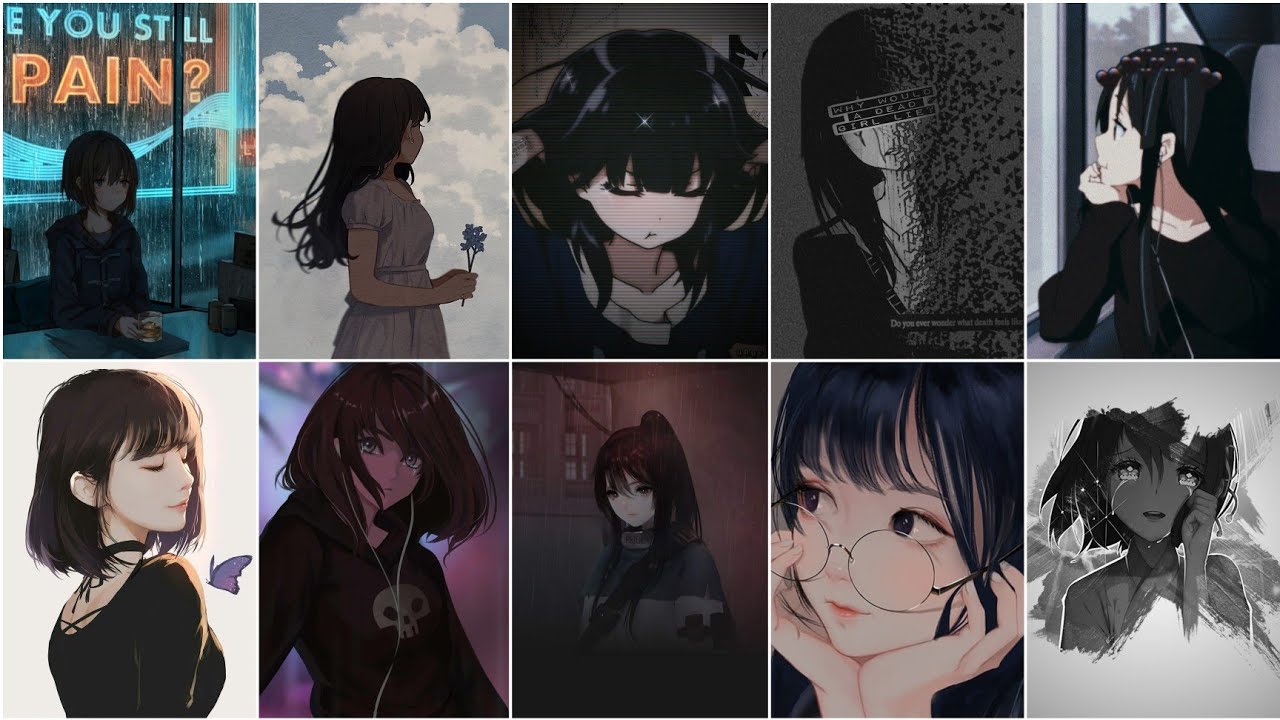 Anime Girl Black Aesthetic Dp Photo🖤 Aesthetic Dpz For Girls Anime Girls Dppicsphotoimages