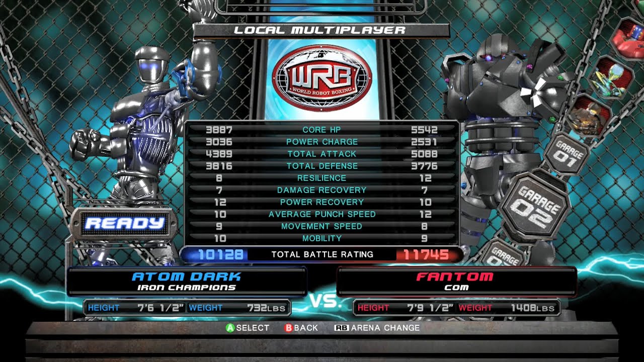 REAL STEEL THE VIDEO GAME - ATOM DARK vs FANTOM - YouTube