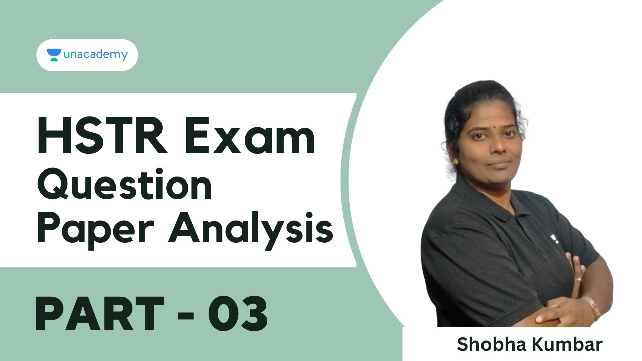 HSTR Exam | Question Paper Analysis | Part 3 | Shobha Kumbar ...