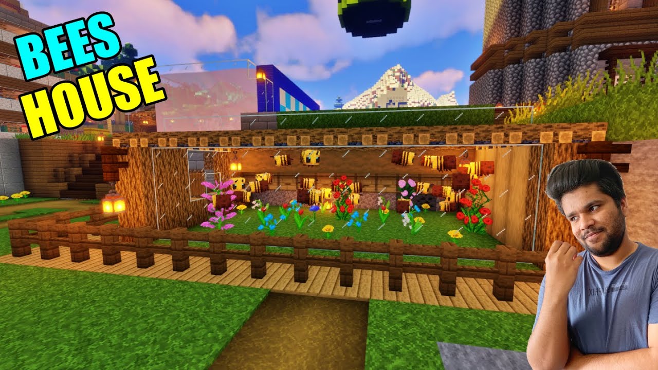 BUILDING AUTOMATIC BEE HOUSE IN MINECRAFT | HONEY FARM | AARVARD AGAIN ...