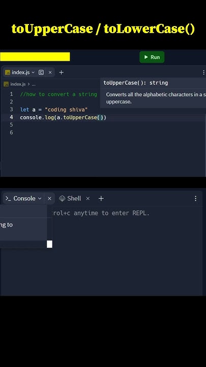 How to convert a string to Uppercase and Lowercase😎#coding #viral ...