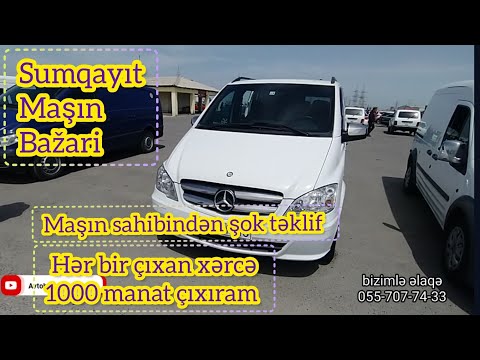Sumqayıt maşın bazarı - May çəkilişi Mercedes Vito və Hyundai h1 Full çəkiliş @Əmlakçi_N1
