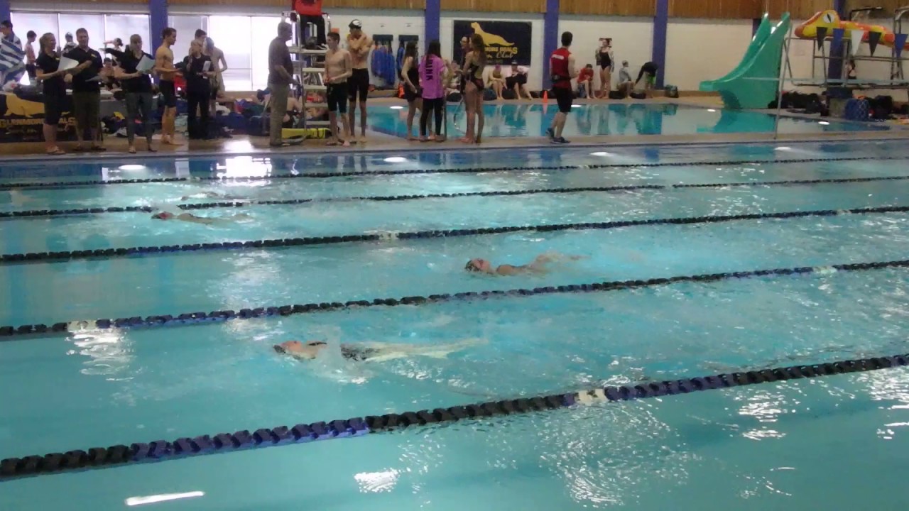 Ryley 25 Backstroke Feb 2017 Foothills pool Glenmore Seals - YouTube