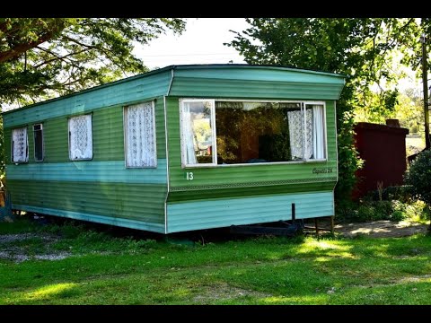 Caravan park a secluded gem with some vintage Static caravans - YouTube