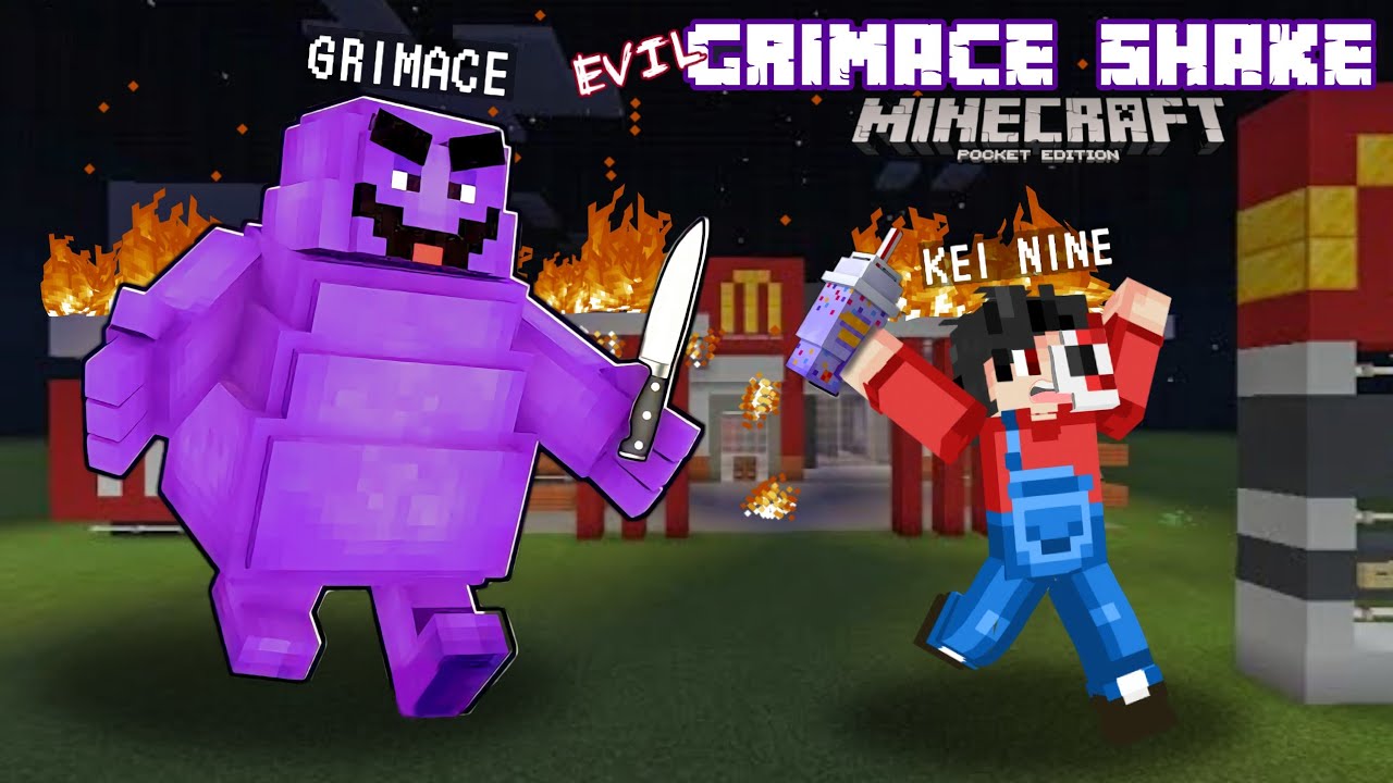Evil GRIMACE SHAKE sa Minecraft PE | Hindi Masarap yung Shake Kadire ...