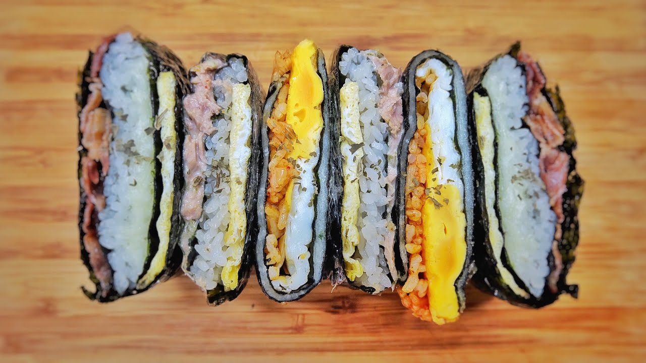 TikTok Wraps | FOLDED KIMBAP (or Gimbap) | Korean Rice Sandwich - 3 ...