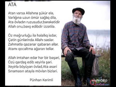 Ata şeiri, Allah bütün ataların canın sağ eləsin. 🤲