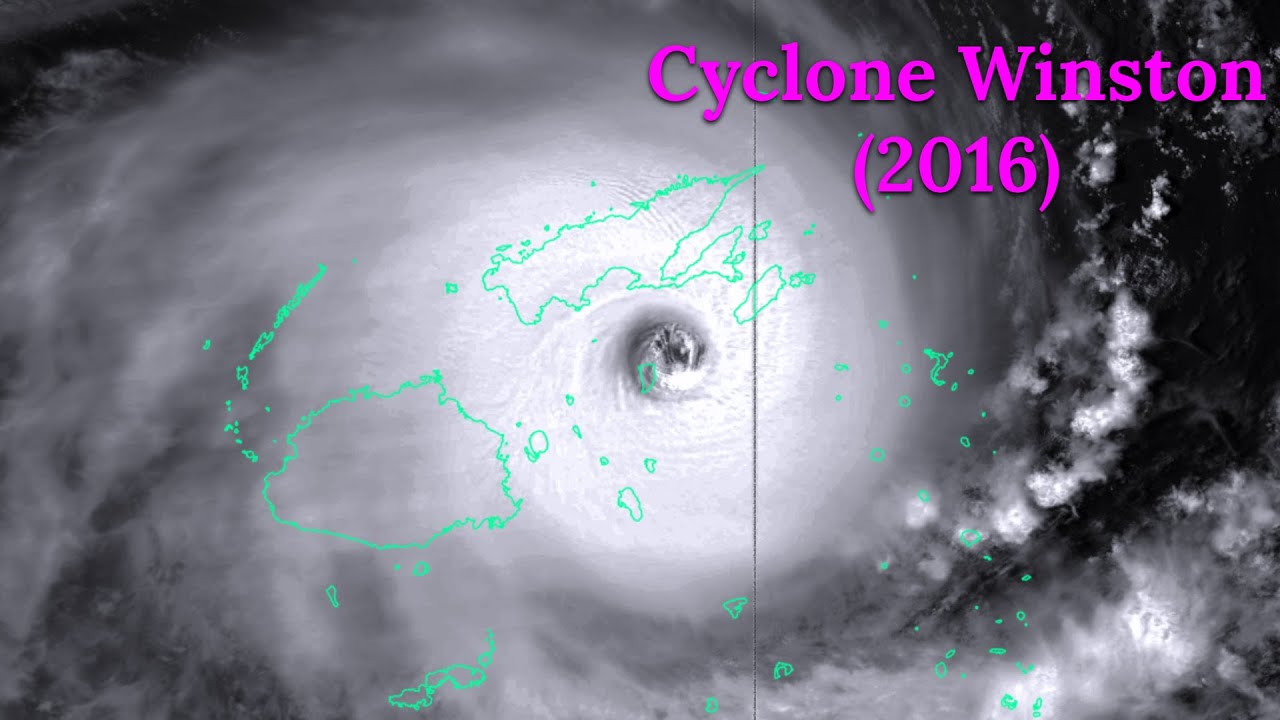 The Track of Cyclone Winston - YouTube
