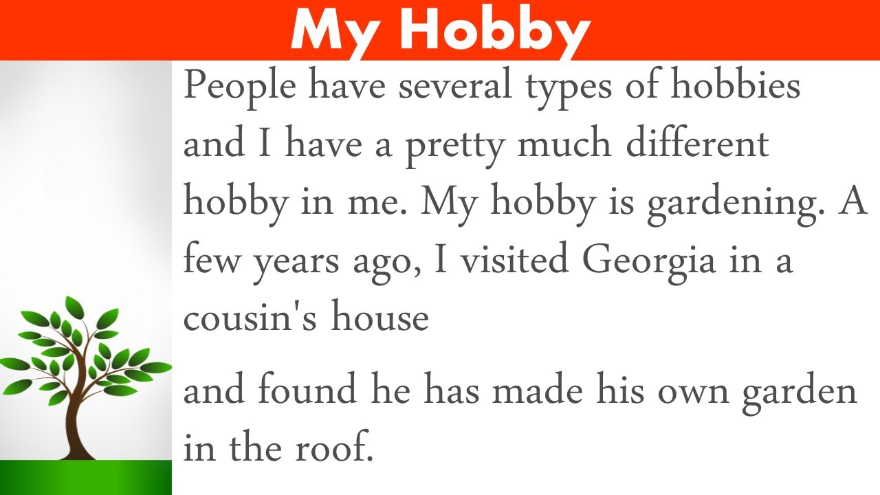 English learning ll My Hobby Paragraph ll Learning English Language ...