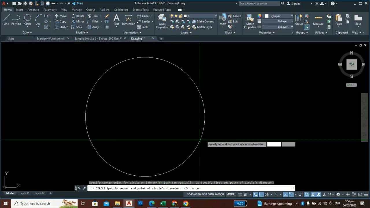 Draw Command Circle - YouTube