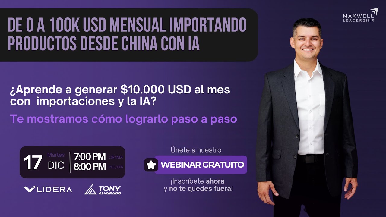 Masterclass De $0 a $100K USD Mensual Importando con IA - YouTube