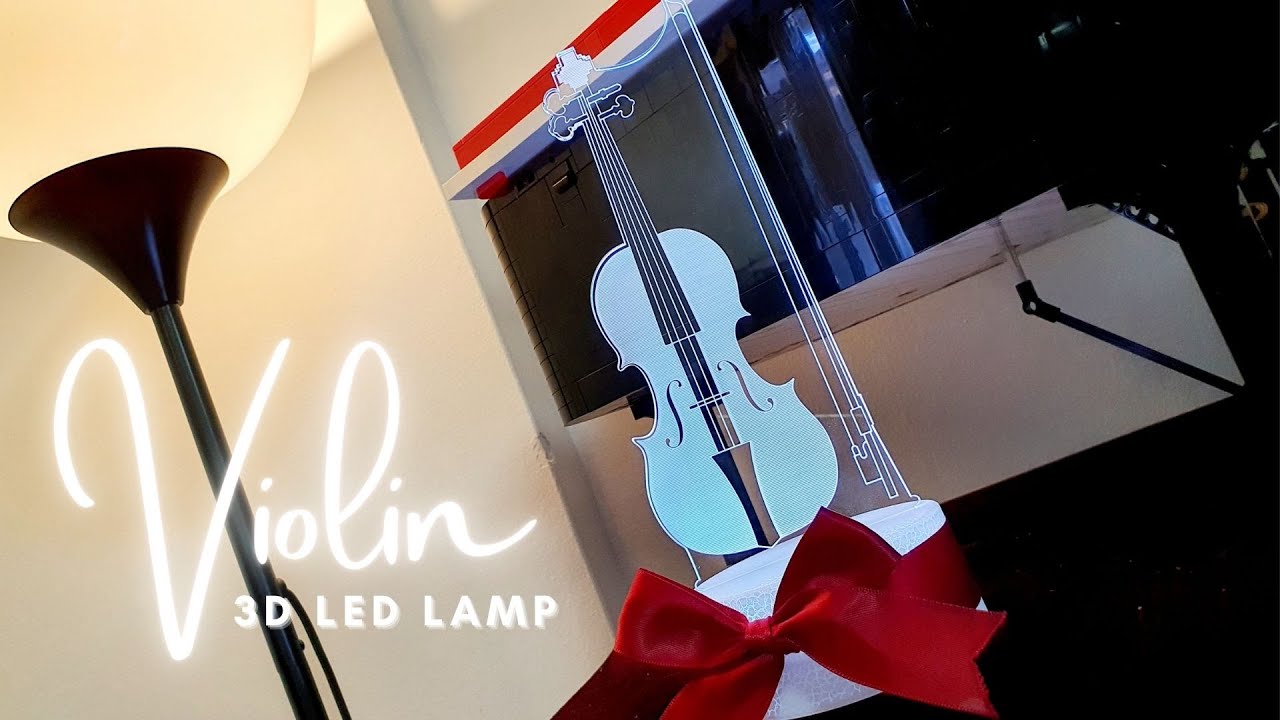 3D Violin Lamp with decoration | gift ideas | Music Lover - YouTube