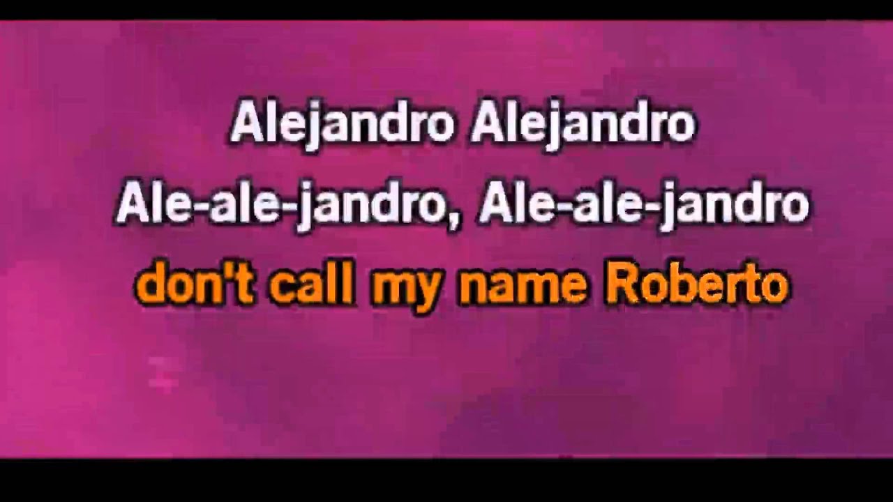 Lady GaGa Alejandro Lyrics - YouTube