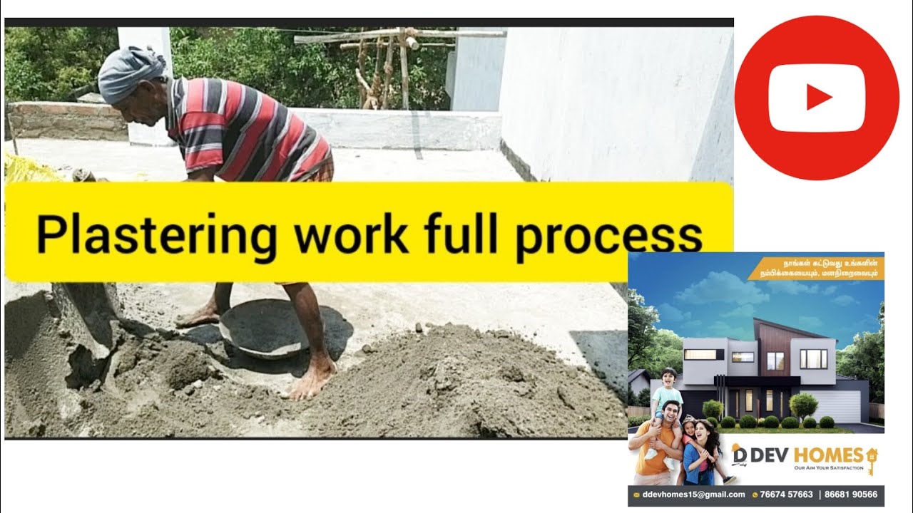 plastering work full process🏠🏡 - YouTube