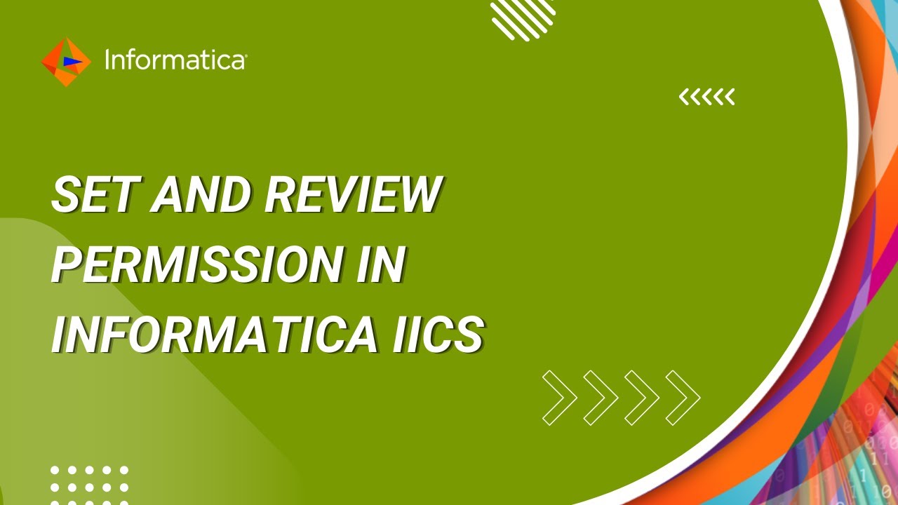 How to Set and Review Permission in Informatica IICS - YouTube