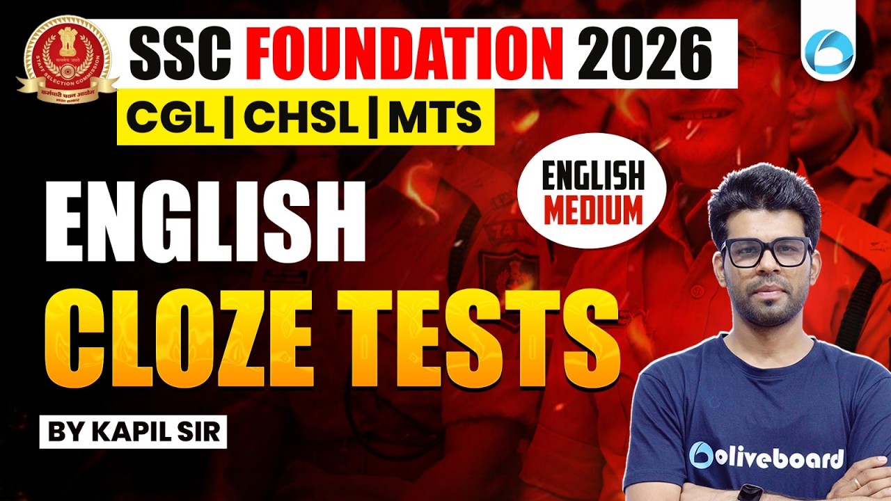 SSC CGL CHSL MTS English Cloze Test 2026 | SSC Foundation Batch ...