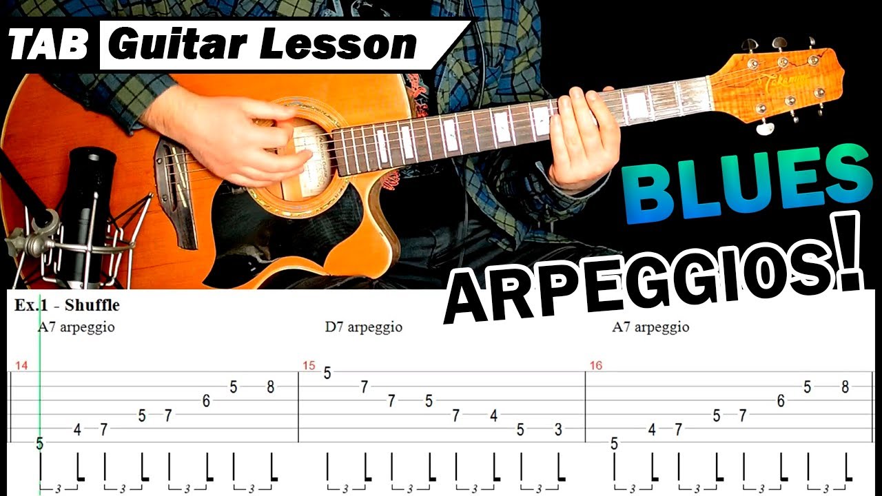 Acoustic Blues Arpeggio 🎸 Cool Dominant 7 Arpeggios for blues improvisation - YouTube
