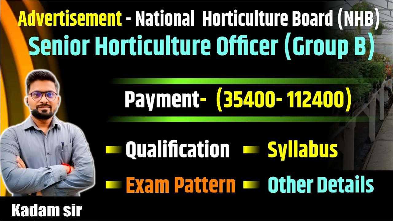 Advertisement - National Horticulture Board (NHB) Recruitment I Senior ...