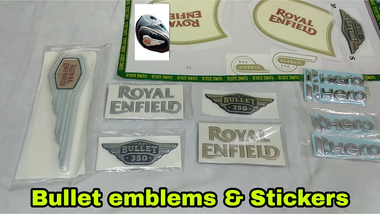 Bullet Classic 350 Stickers and emblems || - YouTube
