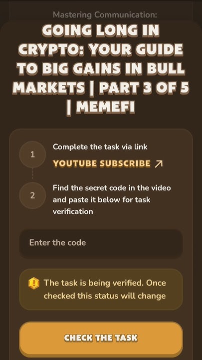 Going Long in Crypto: Your Guide to Big Gains in Bull Markets | Part 3 of 5 | MemeFi | realgoc ...