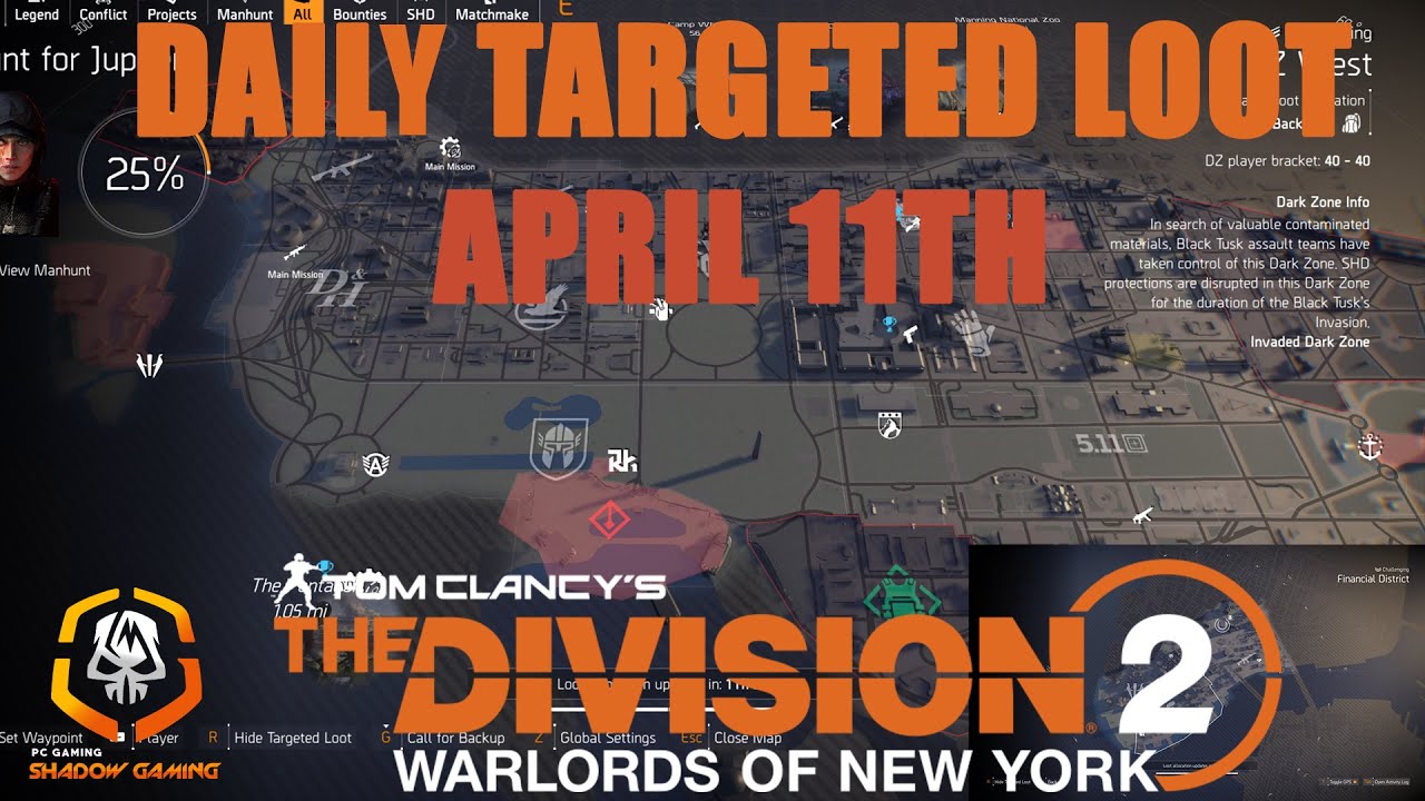 Division 2 | Targeted Loot | April 11th PESTILENCE AND DODGE CITY ...