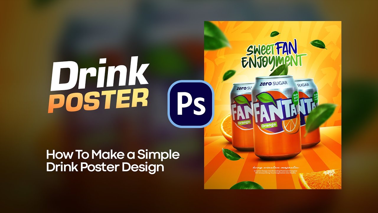 How to Create a Drink Poster On Adobe Photoshop Pt2 - YouTube