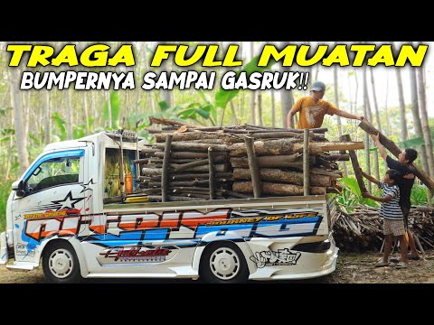 TRAGA DITDIM COBA MUAT KAYU SEBANYAK INI..