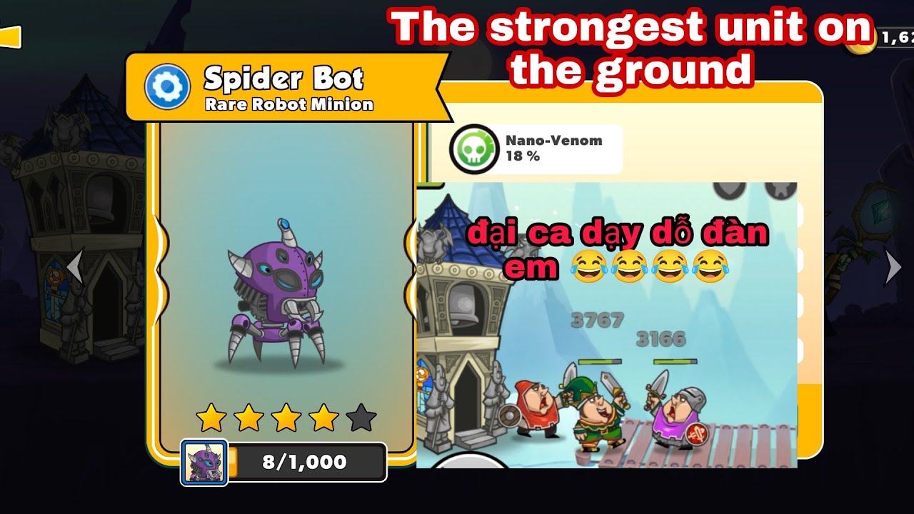tower conquest #202 : spider bot 4 star The strongest unit on the ...