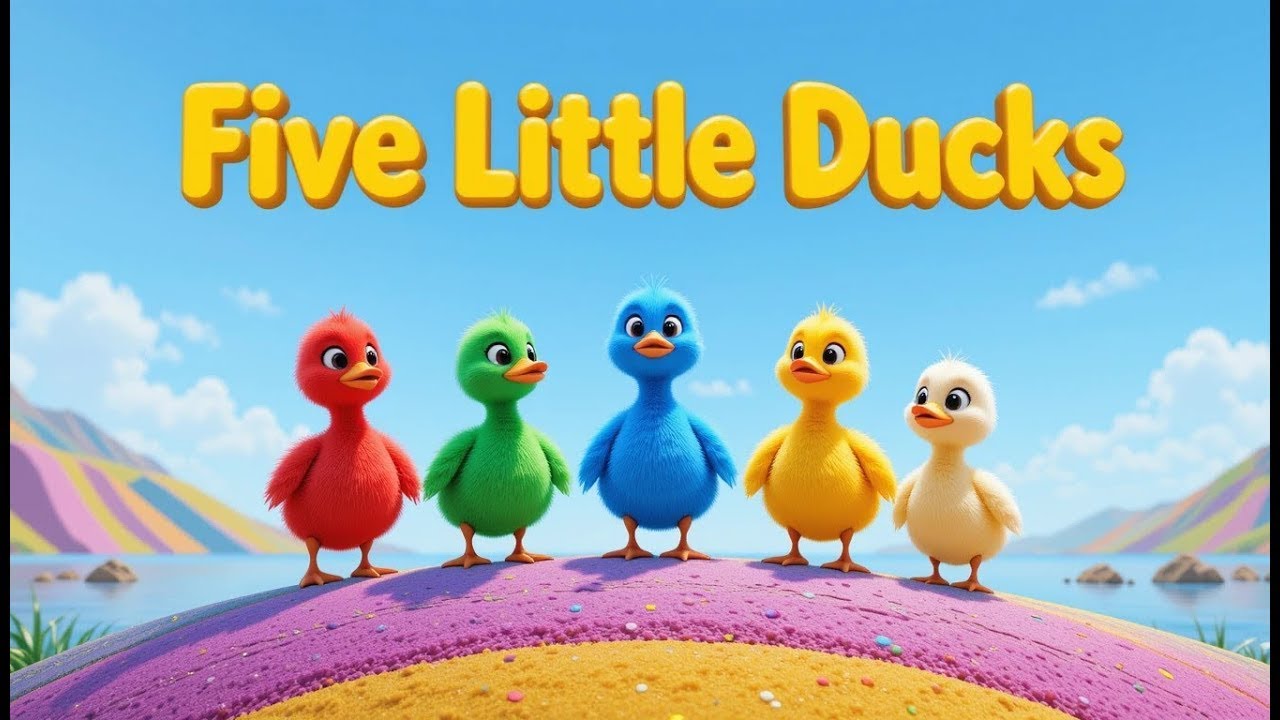 Five Little Ducks | 3D Animated Nursery Rhyme for Kids | Fun Counting ...
