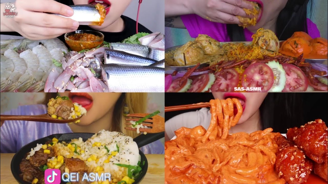 ASMR EATING COMPILATION - HONGYU, SAS, NE, ZOEY, PHAN, QEI, LINH, MELLAWNIE, HONEYLIP | EP - 76 ...