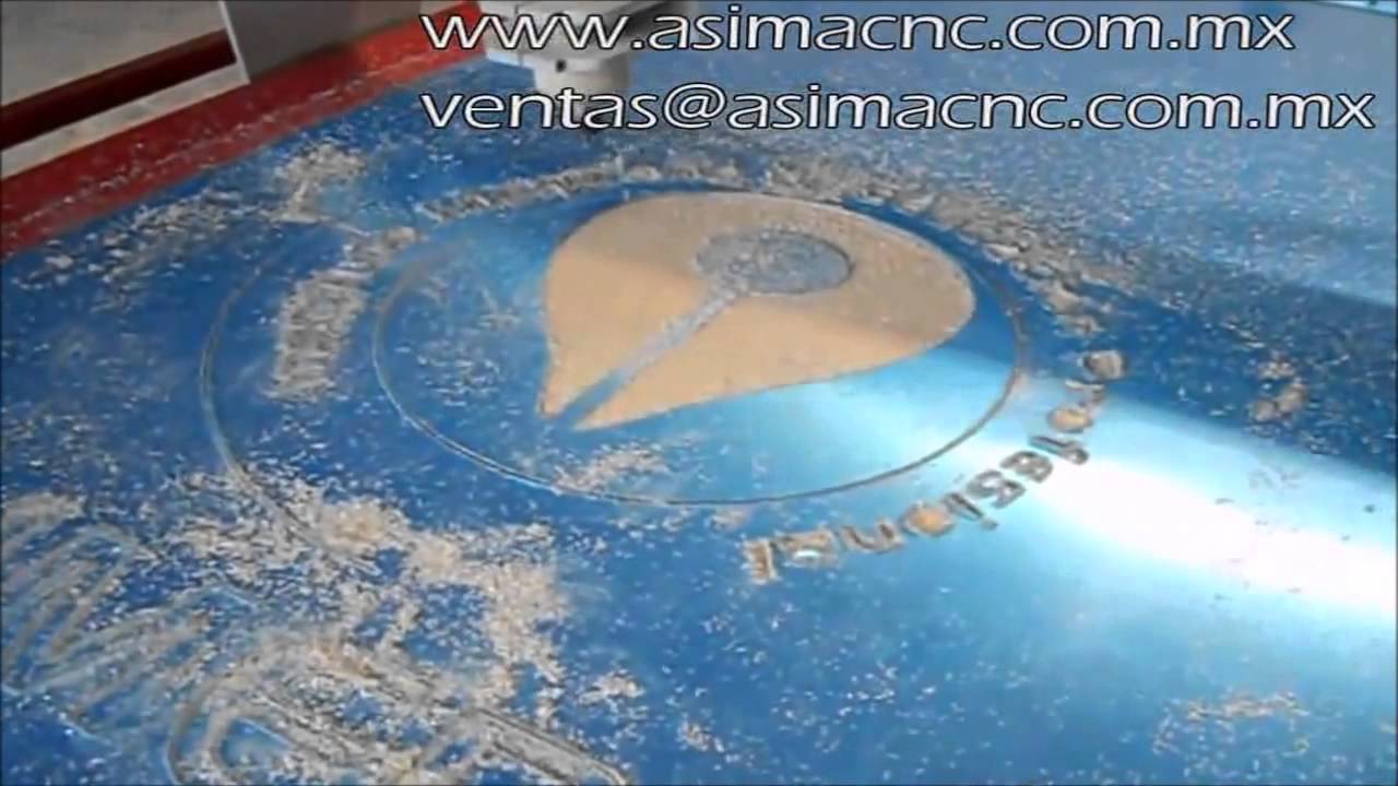 ASIMA Router CNC Mexico, Corte Lamina SPEC - YouTube
