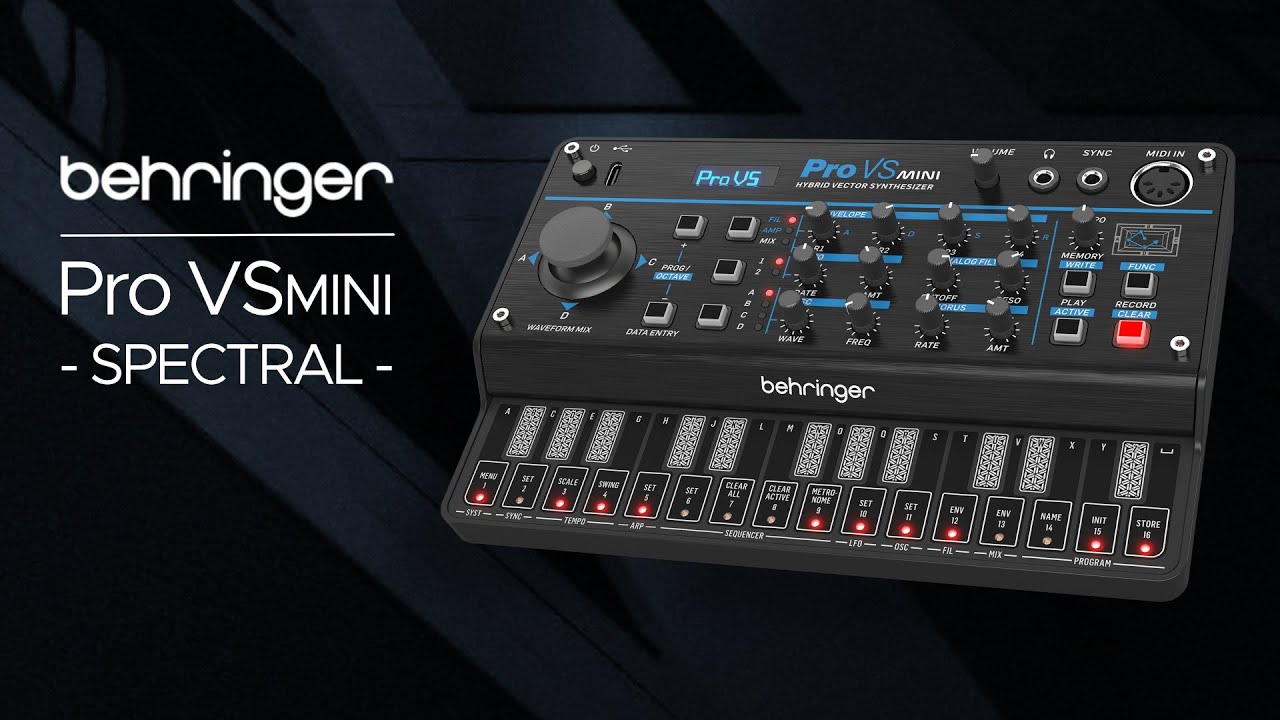 Behringer Pro VS mini Presets: Sound Demo (no talking) "Spectral" Sound ...