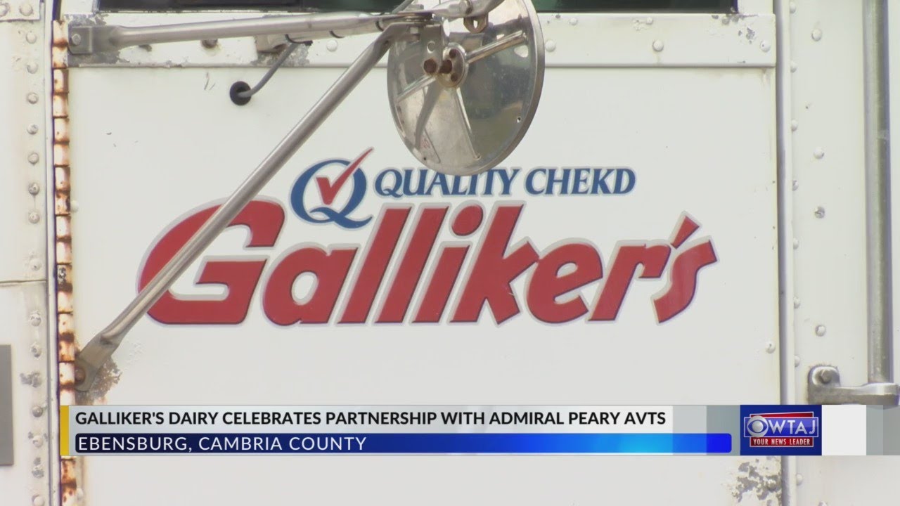 Galliker's Dairy donates truck to Cambria vocational school - YouTube