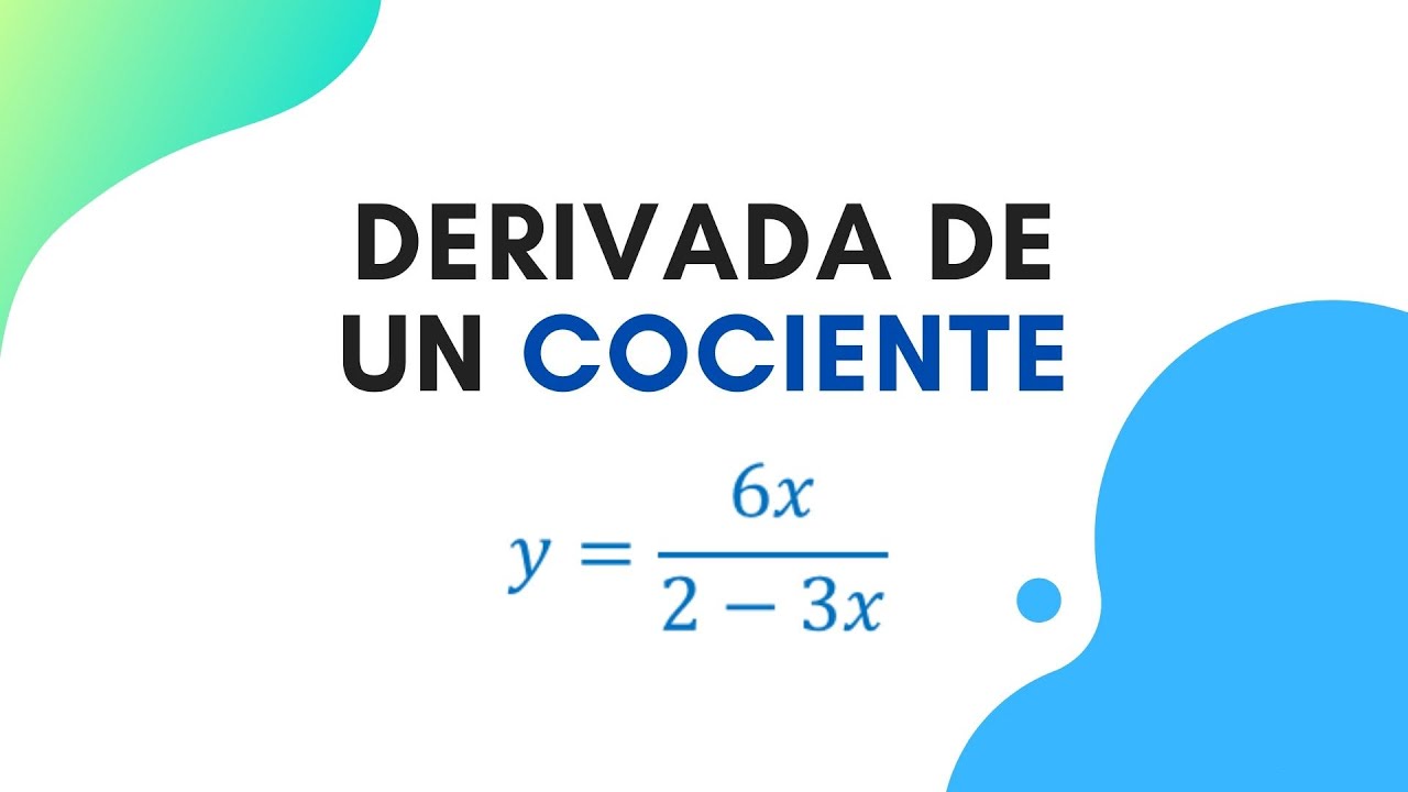 Cómo Derivar un Cociente fácilmente | Cálculo diferencial | Reglas de ...