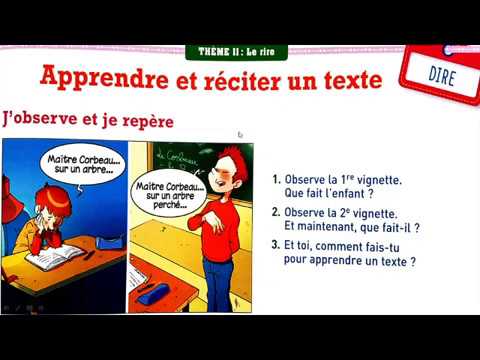 CE4 la langue française (Dire - apprendre et réciter un texte) - YouTube