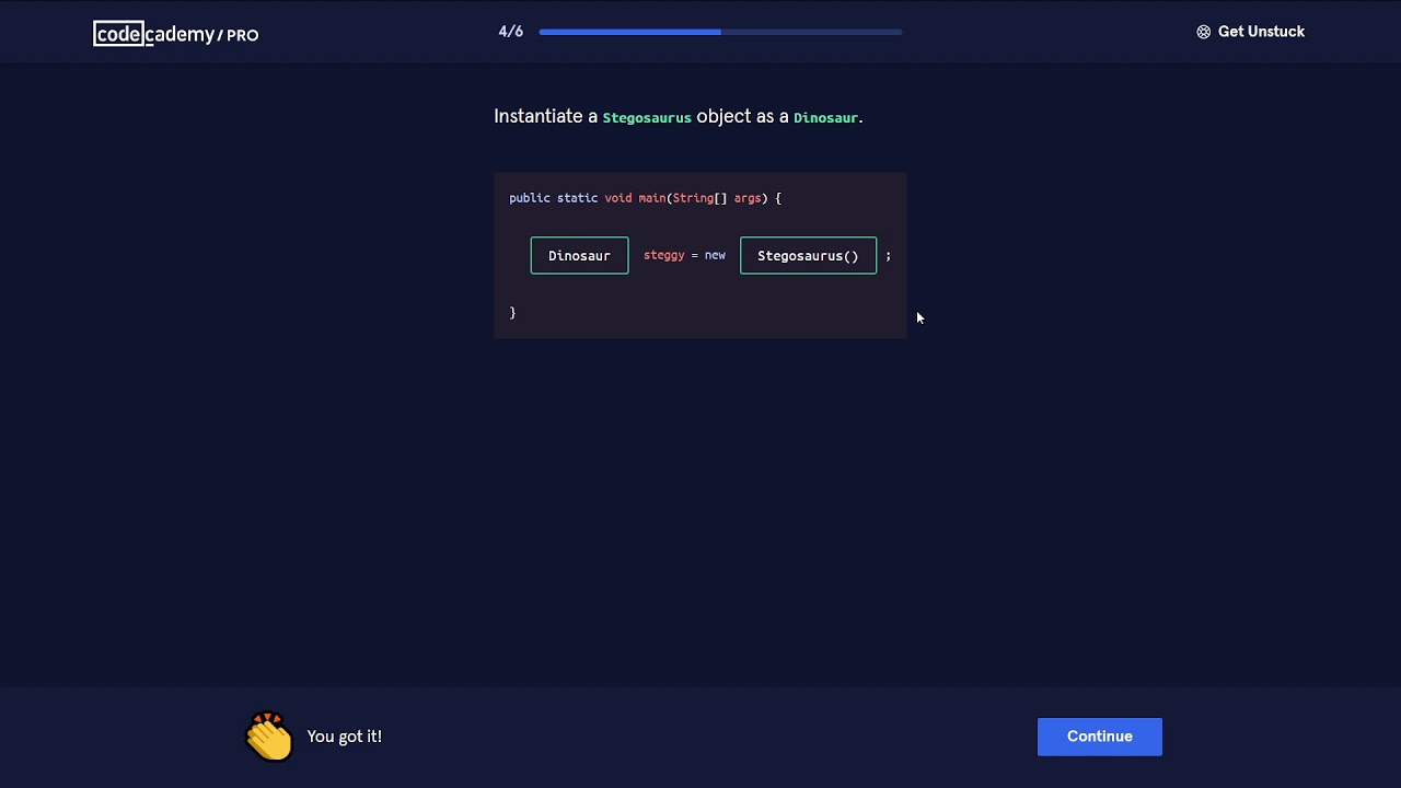 Learn Java 81 Java Inheritance And Polymorphism Quizz Codecademy Walkthrough Youtube 0628