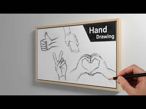 Tips & Trick To Draw Hand Easily | Different Gestures Drawing [Tabrez Arts] - YouTube