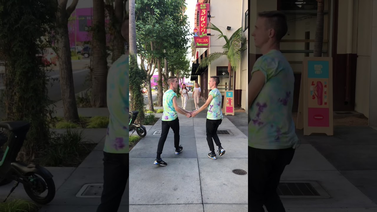Invisible rope prank / TwinsFromRussia tiktok #shorts - YouTube