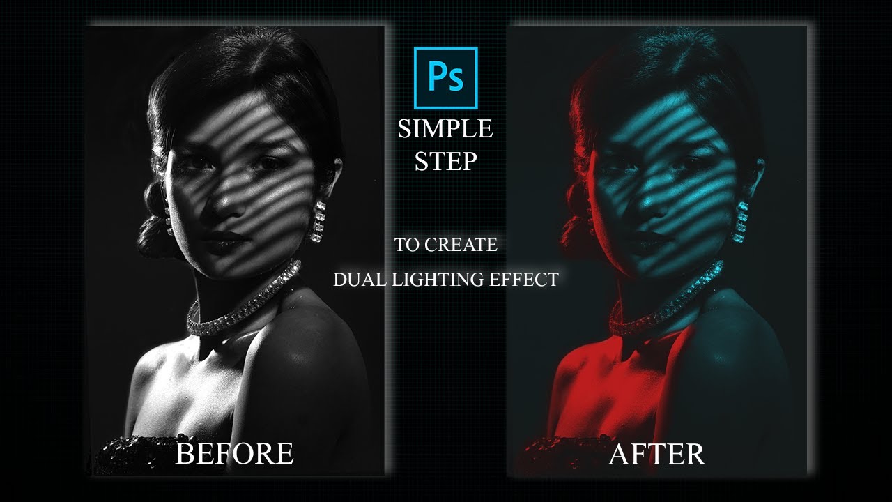 Dual Lighting Effect with Just 2 Layers in Photoshop - YouTube