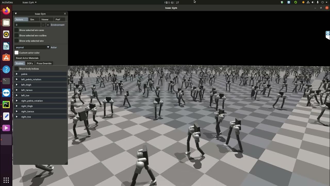 Bipedal Robot Walking Simulation in Isaac Gym - Adversarial Motion ...