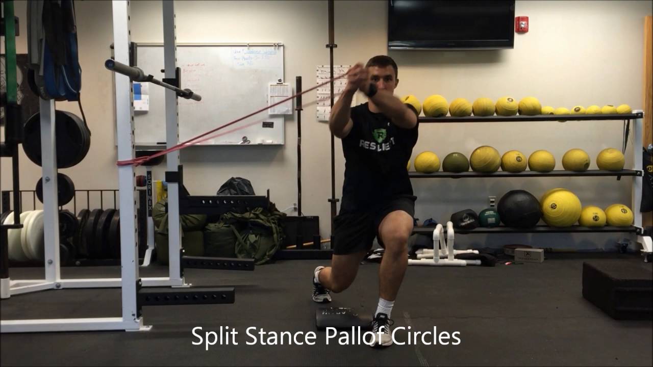 Resilient Performance PT - Split Stance Pallof Circles - YouTube