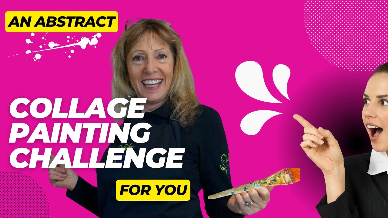 The Creativity Challenge - Abstract Collage Painting Challenge - YouTube