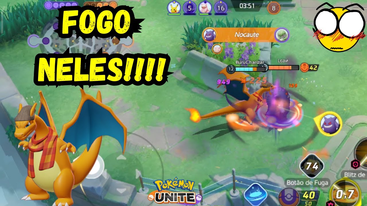 🔥🔥Ô LOCO BICHO, TÁ PEGANDO FOGO!!! POKÉMON UNITE CHARIZARD GAMEPLAY🔥🔥 ...