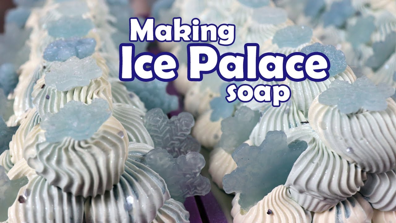 Ice Palace Winter Soap ll artisan soap making - YouTube