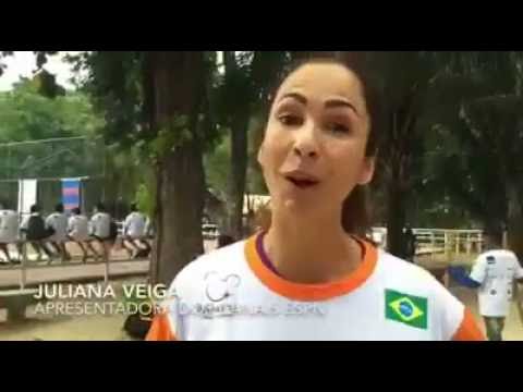 A apresentadora dos canais ESPN, Juliana Veiga, é professora da Caravana por um dia